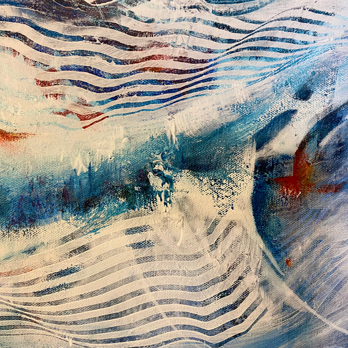 Solitude, intriguing nature, semi-abstract nature, original painting ...